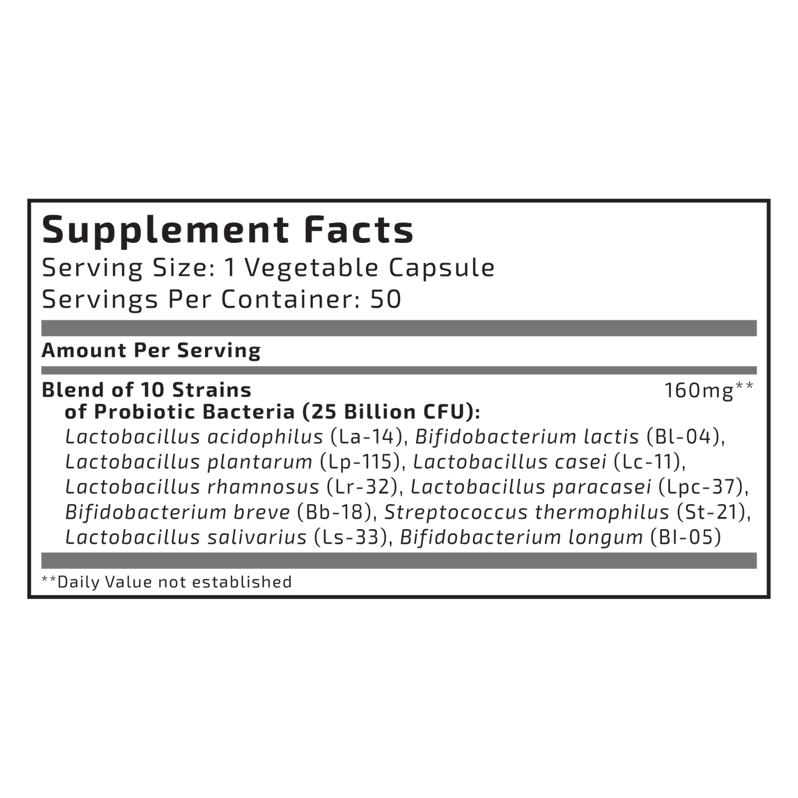 Probiotic 25 Billion – Vita Trading Company